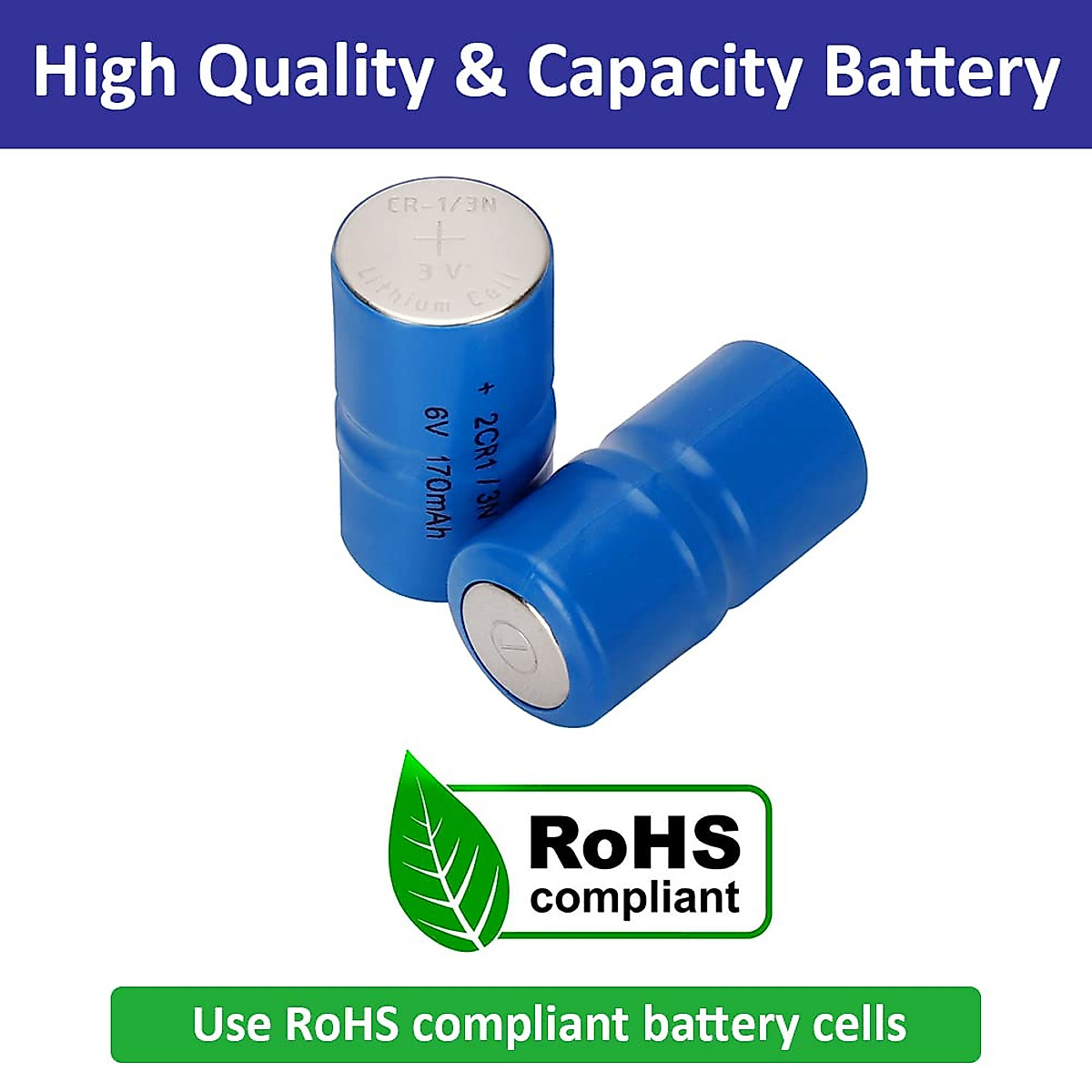 Enerpe 2CR1/3N 6 Volt Replacement Battery Compatible with Pet Stop, Dog Guard, Perimeter and Extreme Dog Collars 4-Pack