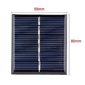 uxcell 5Pcs 3V 110mA Poly Mini Solar Cell Panel Module DIY for Light Toys Charger 60mm x 55mm