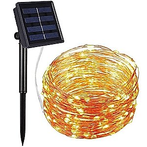 Toxz home products Solar Powered Copper Wire Light String Decor,8 Light Modes for Fairy Party Decor,22M 200LED,8 Hours Working Time(Ship from US!)
