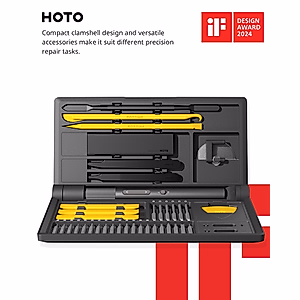 HOTO Electric Precision Screwdriver Set, 48 in 1 Electronics Tool Kit, Magnetic Bits & Box, LED Light & 2 Torque Settings, Mini Screwdriver Set for Eyeglasses, Watches, Phones, Laptops, Cameras Repair