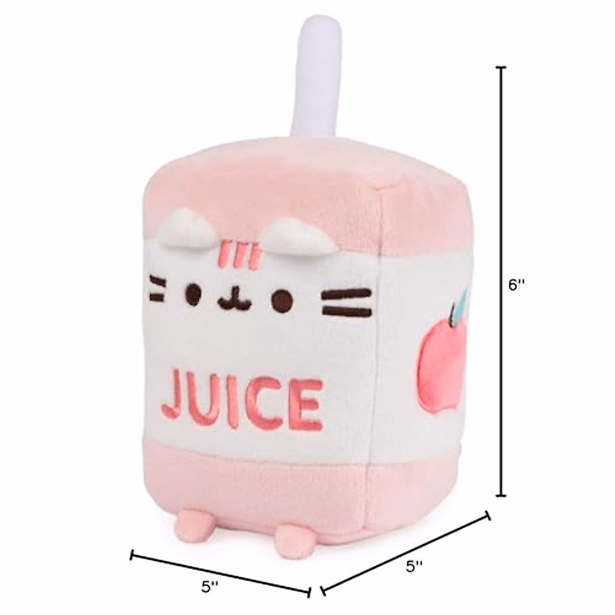 GUND Pusheen Juice Box Plush Cat Stuffed Animal for Ages 8 and Up, Pink/White, 6”