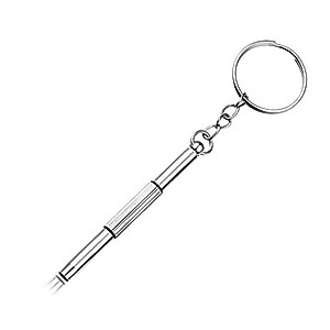 FGJFJ Repair Tool 3 in 1 Mini Stainless Steel Screwdriver Keychain Eyeglass Repair Kit, White, One Size