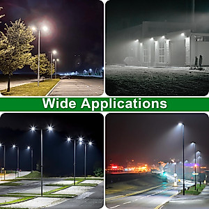 OSTEK LED Parking Lot Lights 300W Outdoor Commercial Area Lighting Fixture 42000LM - Waterproof IP65 5700K LED Shoebox Street Pole Light with Adjustable Slip Fitter Mount 100-277V