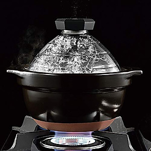 HARIO TND F-TND-200 Rice Pot with Glass Lid, For 3 Cups