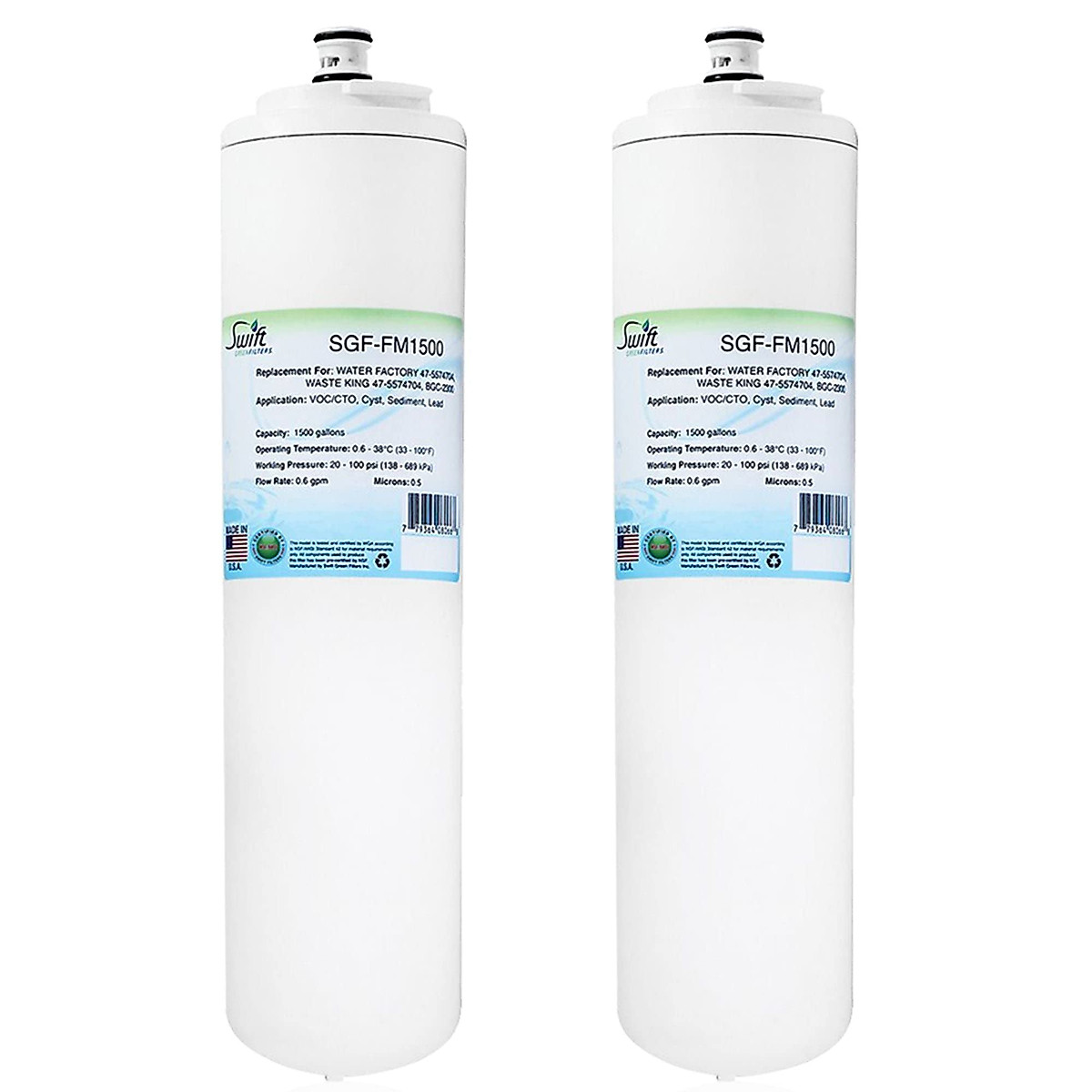 Swift Green Filters SGF-FM1500 Replacement Commercial Water Filter for 47-5574704,47-5574704,BGC-2300 (2 Pack),Made in USA