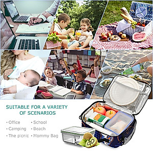 VIGTRO Joystick Gamepads Pattern Lunch Bag, Insulated Leakproof Lunch Box with Adjustable Shoulder Strap, Game Controller Reusable Cooler Tote Bag for Work,Office,Picnic,Travel