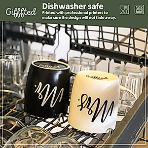 Triple Gifffted Couples Gifts For Christmas, Wedding Anniversary, Engagement - Valentines Day Mr and Mrs Mugs Couple Gift For Husband and Wife, His/Hers Men/Women Him/Her, Bride & Groom, Newlywed