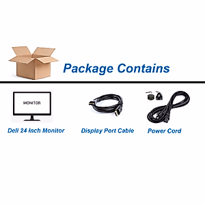 Dell P2414HB Full HD 24 inch LED Backlit Monitor, VGA, Display Port, DVI, 1080p at 60Hz, 16.7 Million Colors, 178 Degree Viewing Angle, 60/80 Refresh Rate, USB 2.0 Hub (Renewed)