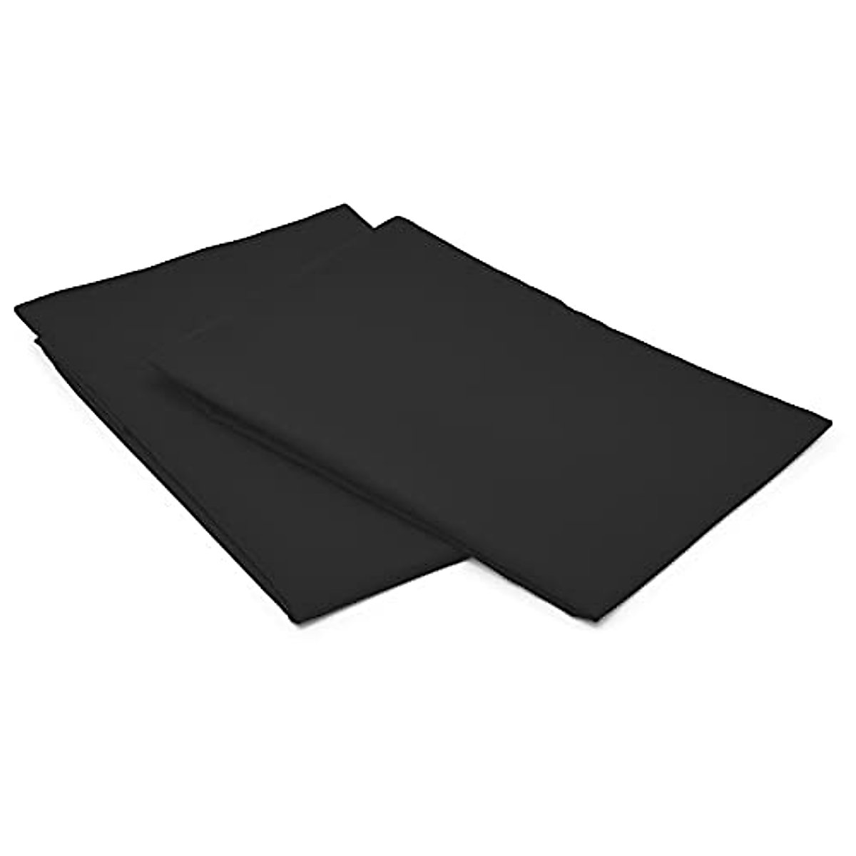 Amazon Basics Standard Pillow Cases Set of 2 - Lightweight, Super Soft Easy Care Microfiber, Black, 30" L x 20" W, Pillows Not Included