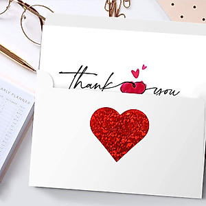 Valentines Glitter Red Heart Stickers - 1.5" Heart Decorative Labels 500 per Roll, Valentine's Day Love Decorations for Wedding, Anniversaries