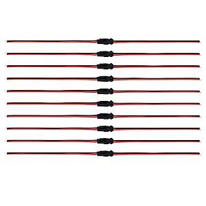 eBoot 22 AWG JST SM 2 Pin Plug Male and Female Connector Adapter with 135 mm Electrical Cable Wire for LED Light, 20 Pairs