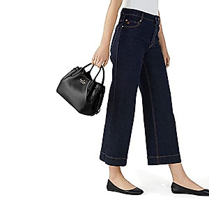 Kate Spade New York Women's Dumpling Pebbeled Leather Small Satchel Bag, Black