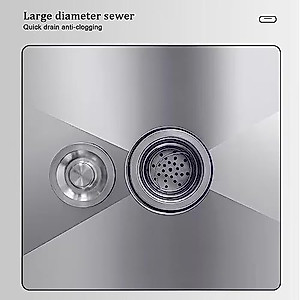 Free Standing Stainless-Steel Single Bowl Single Compartment Kitchen Sink Outdoor Sink Prep & Utility Washing Hand Basin for Restaurant Kitchen and Home(39.4 * 23.6 * 31.5in)