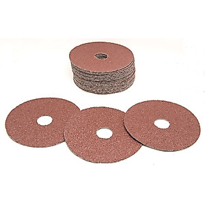 Benchmark Abrasives 4 1/2 Inch Sanding Discs Aluminum Oxide Resin Fiber Grinding Disc for Grinding, Stripping on Wood, Fiberglass, Metal, 7/8" Arbor Angle Grinder Sanding Disc, 25 Pack - 80 Grit