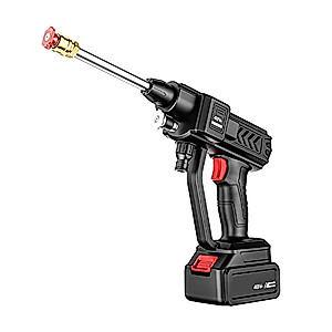 21V Cordless Pressure Washer with Accessories Portable Electric Mini Power Washer for Cars Gardens Terraces Windows Cleaning Works