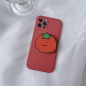 ONLYOU GRIPTOK Phone Grip Korean Grip Tok Vegetables Design Simple Cute Funny Unique Phone Stand Drop Prevention Matching Women Women Tomato