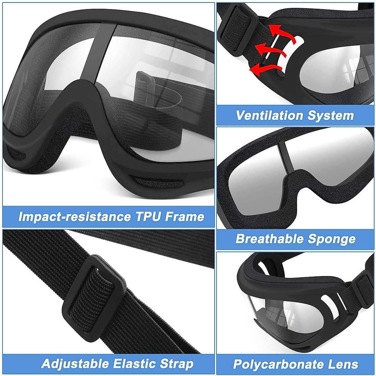 POKONBOY 4 Pack Protective Goggles Safety Glasses Eyewear Compatible with Nerf Guns for Kids Teens Game Battle (4 Colors)