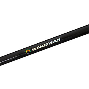 Fishing Rod and Reel Combo, Spinning Reel, Carbon Fiber and Steel Telescopic Pole, Fishing Gear for Lake Fishing, Black - Ultra Series by Wakeman