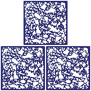 3 Pieces Knockdown Texture Spray Stencil Drywall Repair Tool Knockdown Texture Sponge Art Plastic Drywall Tools 8 x 8 Inch Plaster Tools Wall Panels for Wood Wall Profession DIY Supplies (Abstract)