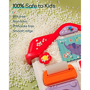 KidsMind Busy Board for Toddlers 1 2 3 4 Year Old Baby Musical Toys Montessori Sensory Toys for Autistic Children Preschool Learning Airplane Travel Activities