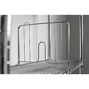 Omega 14" Wide Chrome Wire Shelf Divider