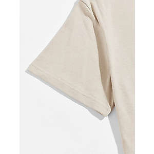 SOLY HUX Men's Graphic Tees Vintage T-Shirts Floral Letter Print Crewneck Short Sleeve T Shirts Casual Summer Streetwear Khaki Graphic Medium