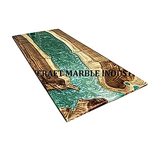 Epoxy Table, Live Edge Wooden Table, Epoxy Resin River Table, Natural Wood,Dining table, Natural Epoxy Table, Resin Table 42X72