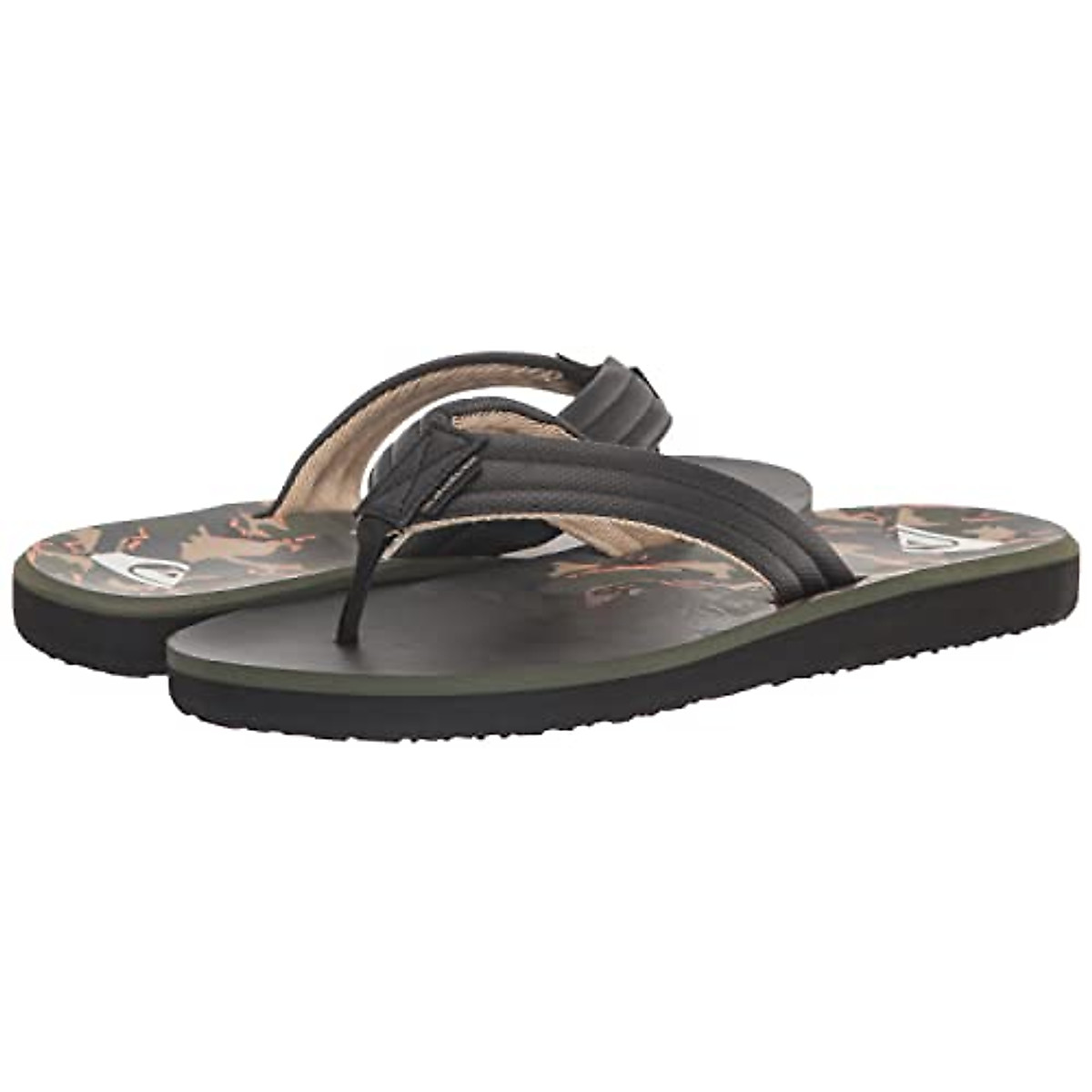 Quiksilver Men's Carver Print Sandal Flip-Flop, Green 1, 13