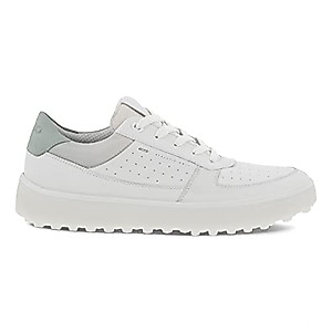 ECCO Women's Tray Hydromax Waterproof Golf Shoe, White/White/ICE Flower/Delicacy, 8-8.5