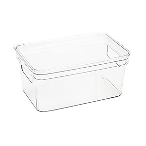 Simplify Small, Super Clear Lidded Storage Bin