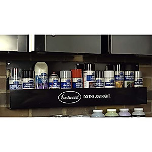Eastwood Aerosol Can Rack | Aerosol Storage and Organizer | Mountalble Extra Wide Steel Construction | 12 Can Holes, Black