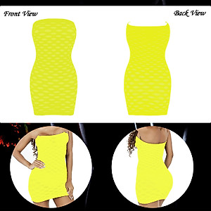 Geyoga 12 Pieces Women's Fishnet Lingerie Mesh Babydoll Bodysuit Lace Smock Lingerie for Women (Fresh Color)