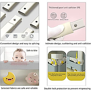 EAQ Bed Rail for Toddlers, Infants Safety Bed Guardrail, Toddler Bed Rails for Twin, Full Size, Queen &King Mattress,Extra Long Crib Rail Guard,One Pack(59", Dog)