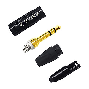 WORLDS BEST CABLES 2 Units - 3 Foot - Canare L-4E6S, Star Quad Balanced XLR to TRS Patch Cable with Eminence Gold E312 Female XLR & E502 TRS Stereo Plugs - Custom Made