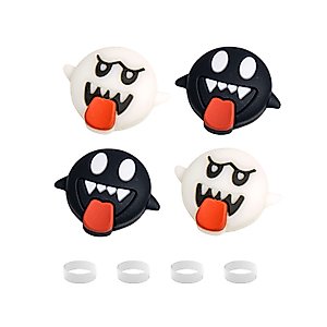 PS5 Controller Thumb Grips, Ghost Thumb Caps for Switch Pro Controller, PS5 Controller, PS4 Controller, Xbox Series X Controller - 4 Packs