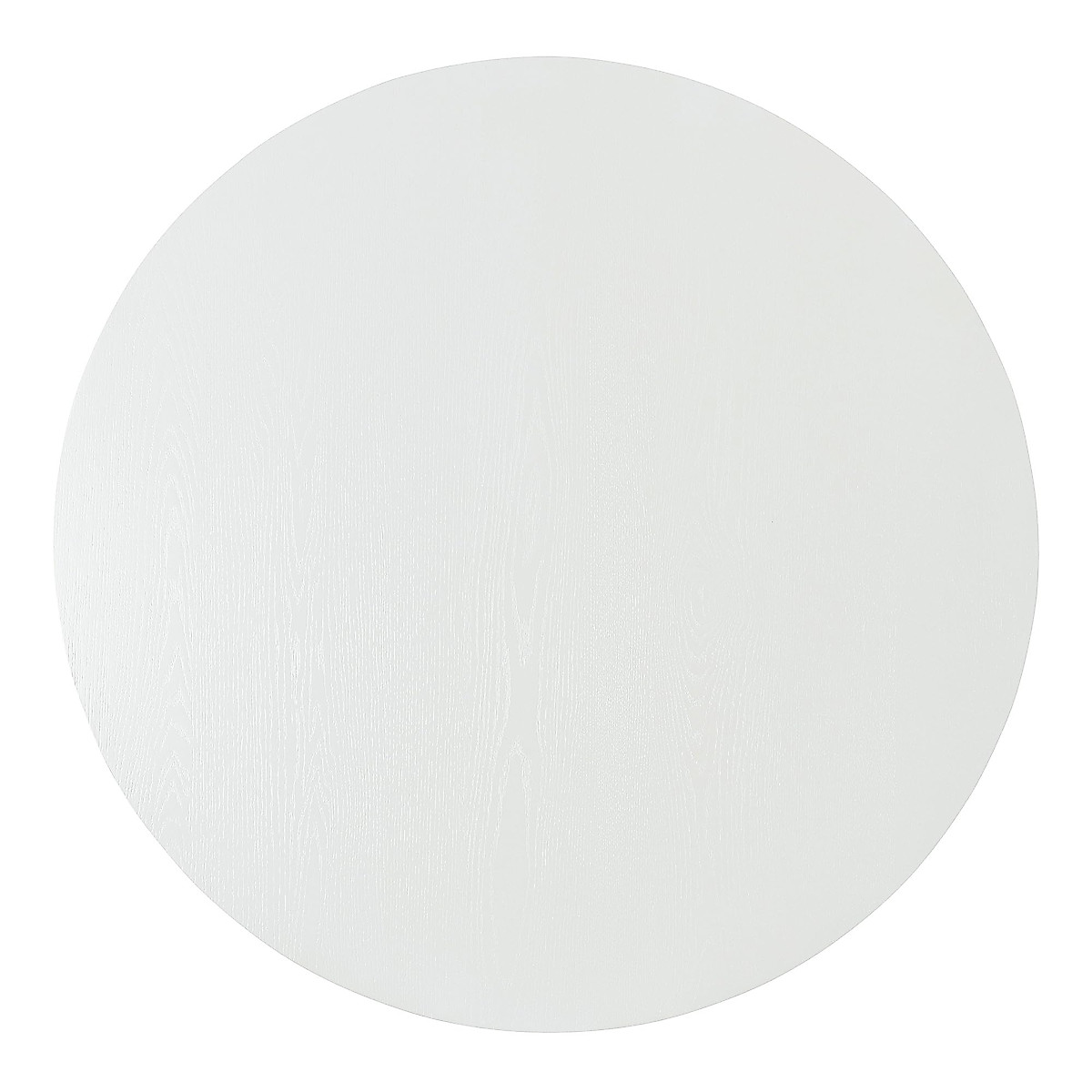 kevinplus 46.5'' Round Wood Dining Table for Living Room Dining Room Kitchen, Modern Circle Dining Kitchen Table for 4-6, Contemporary Living Room Dining Room Table Furniture (φ46.5"x30.2", White)