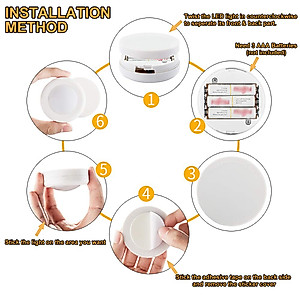 SIXDEFLY Wireless 16 Color Changing LED Puck Light 12 Pack LED Under Cabinet Lighting Closet Light Battery Powered Night Lights with Remote Control Dimmer & Timing Function