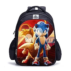 Soniccc Backpack Travel Bag Daypack Hedgehog Shoulder Bag with Side Pockets