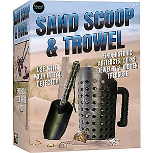 Island Genius Sand Scoop and Shovel Digging Tools for Metal Detecting, Beach Shelling, Sand Sifter