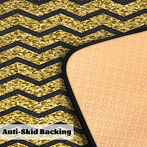 Gublec Black Ripple Kitchen Mats Cushioned Anti Fatigue Kitchen Rugs Non Slip Washable Floor Mats for Home Office Sink Laundry 39 x 20 Inch