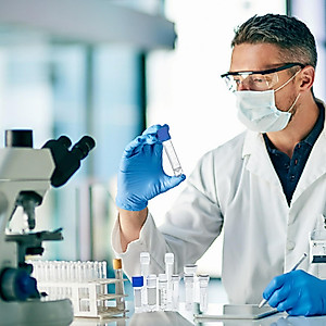 Estresen 2ml 500PCS Cryo Tubes, Cryogenic Vial, Cryovial Tubes, Frozen Test Tubes, Plastic Self-Standing Tubes with Screw Caps, for Long Term Freezing