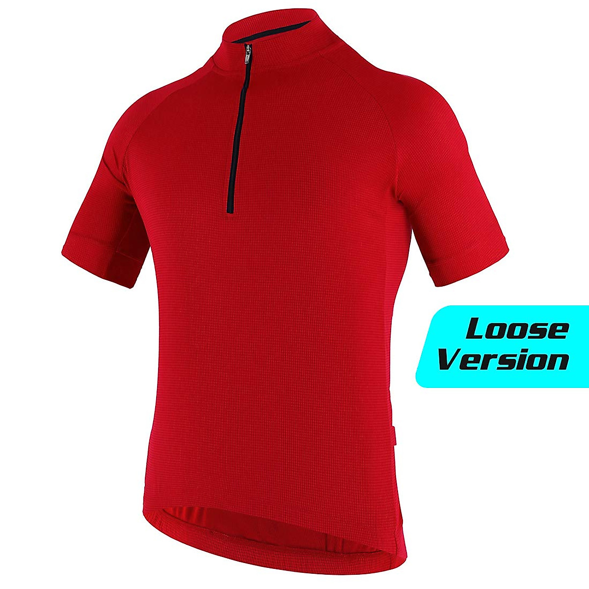 CATENA Men's Cycling Jersey Short Sleeve Shirt Running Top Moisture Wicking Workout Sports T-Shirt Red