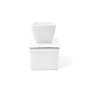 Fox Run Butter Keeper Porcelain, 3.75 x 3.75 x 5.5, White