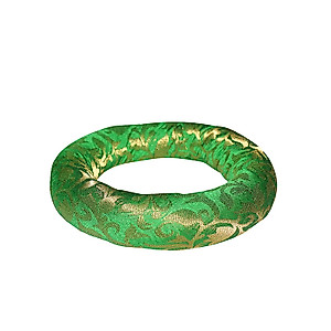 Round Cushion For Tibetan Singing Bowl Handmade Cushions Brocade Art Silk Home Decor Jewelry Display Cushion (5" X 1.5" Inch)