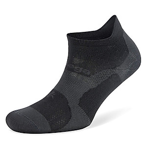 Balega Hidden Dry Moisture Wicking Performance No Show Athletic Running Socks for Men and Women (1 Pair), Medium, New Black