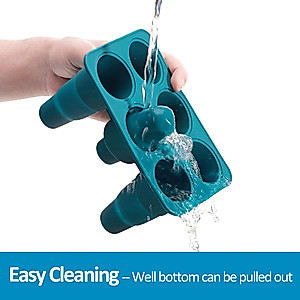 MANBA Popsicle Mold, 2 Pack Collapsible Silicone Popsicle Molds Easy Release Reusable Popsicle Sticks with Drip Guards for Homemade Popsicles and Ice Cream - BPA Free