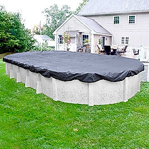 Pool Mate 341840-4-PM Commercial-Grade Winter Oval Above-Ground Pool Cover, 18 x 40-ft, Slate Blue
