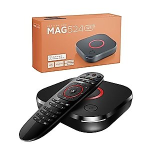 Raxxio MAG524w3 Linux 4.9 IPTV Set-Top Box, Amlogic S905X2 Chipset with 1 GB DDR3 RAM and 4 GB Flash Memory, 4K and HEVC, Dual-Band 2.4G/5G 2T2R ac WiFi, USB 2.0/3.0, HDMI Cable, Remote Control