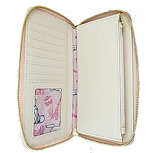 Loungefly Aristocats Duchess in Paris AOP Floral Faux Leather Zip Wallet