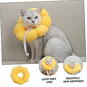 DOITOOL 3pcs Elizabeth Circle Surgery Protective Collar Cat Cone Collar Soft Cat Recovery Neck Cone Puppy Collars for Small Puppies Puppy Cone Puppies Collars Kitten Cat Headgear Pp Cotton
